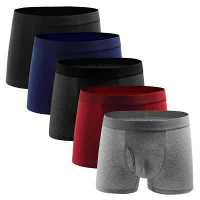 Boys cotton plus size underwear boxer briefs men大码男棉内裤