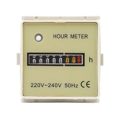 Industrial Hour Meter 220V-240V 50Hz Timers Counter Air