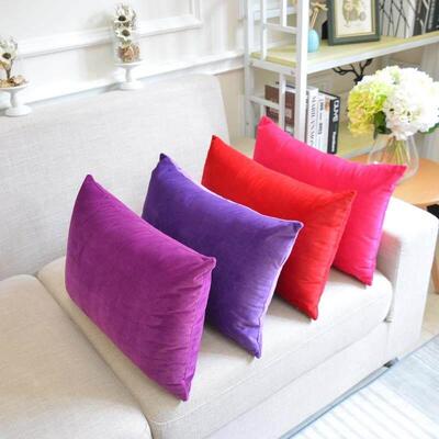 Velvet sofa rectangular cushion seat waist pillow抱枕套