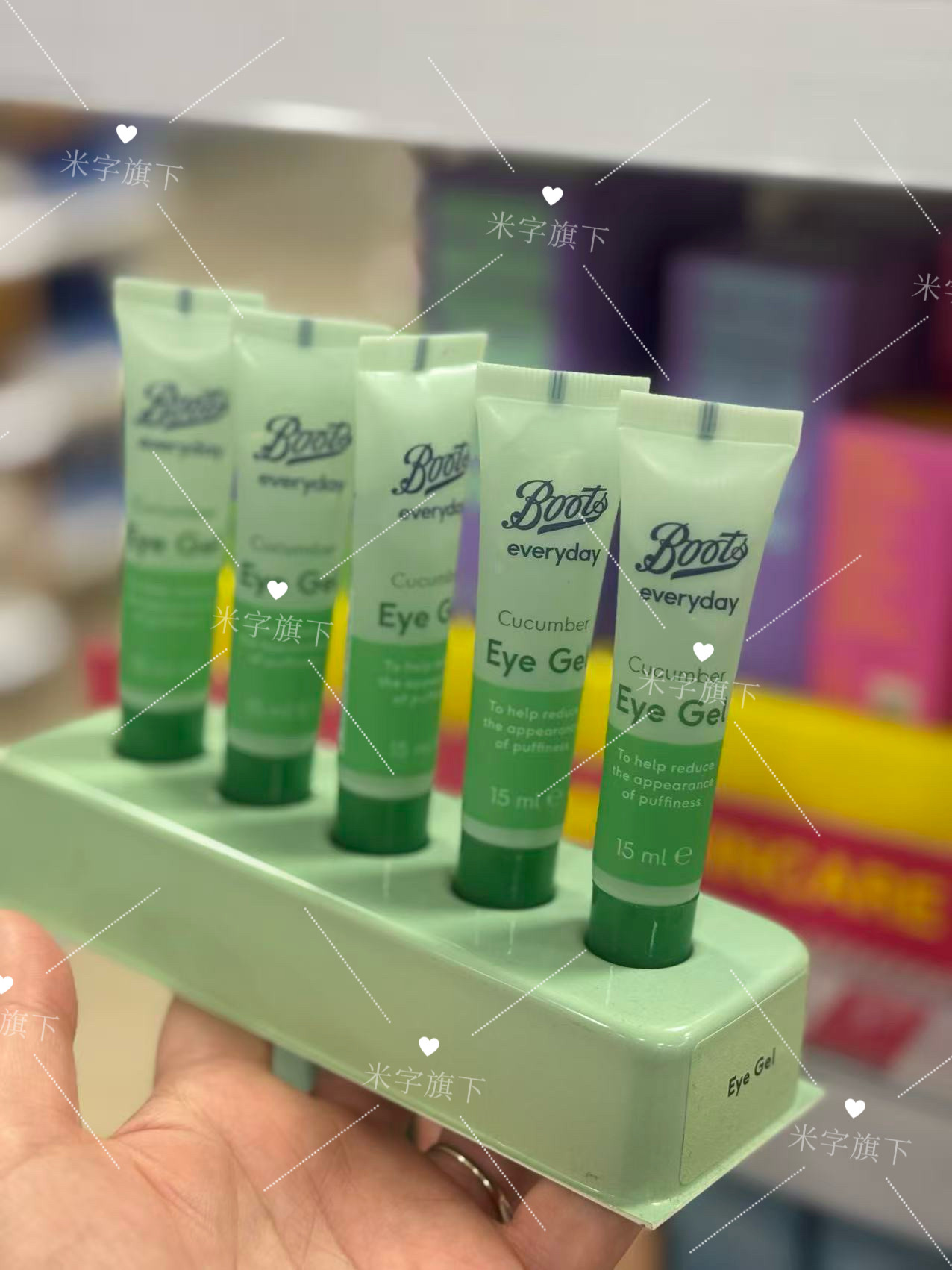 英国正品BOOTS小黄瓜清凉眼胶眼霜15ml去保湿