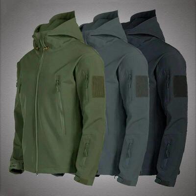 Military Shark Skin Soft Shell Jackets Men Tactical Windproo
