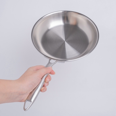 伦凯煎锅18/10不锈钢三层钢