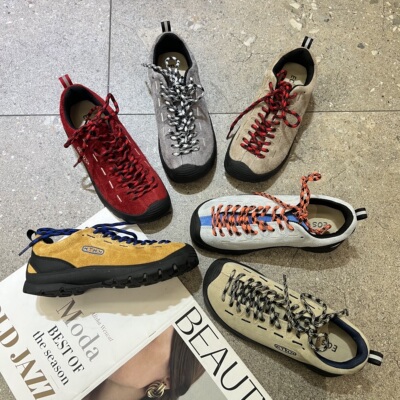 EOS女真皮巴恩风厚底透气登山鞋