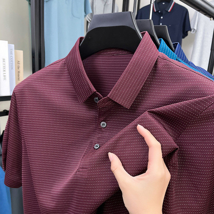 女儿结婚礼服爸爸装短袖T恤中年喜公公婚宴装父母服装半袖POLO衫