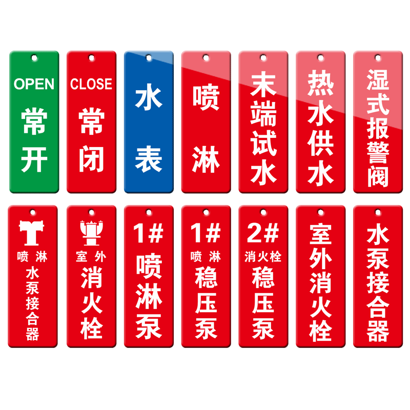 消防水泵房标识牌亚克力