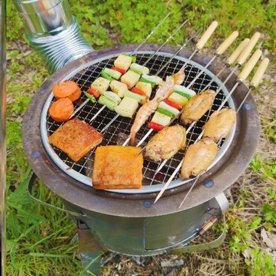 烤火土灶室内烧柴灶铁锅灶台农村厨具户外便携式柴V火炉灶劈柴炉