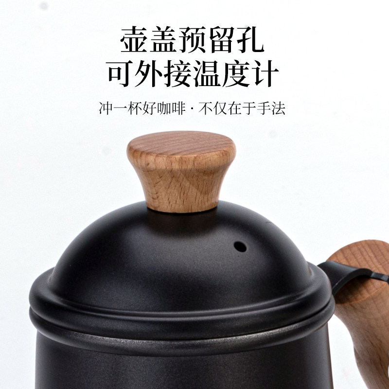 复古304不锈钢手n冲咖啡壶做旧户外器具家用煮咖啡长嘴水壶细口壶