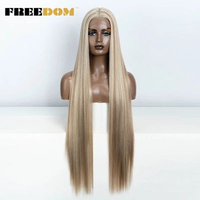 FREEDOM Synthetic Lace Frontal Wig For Women 38 Inch Long St