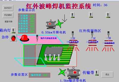 红外波峰焊接组态王6.53仿真程序代定做写MCGS报表配方曲线报警