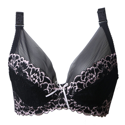 无品牌棉侧收薄款内衣大码文胸