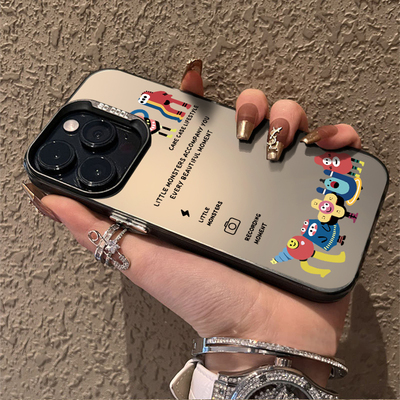 小怪兽适用iPhone15promax手机壳苹果14pro彩银新款15Plus高级感13男女12磨砂潮牌11创意个性XR防摔por保护套