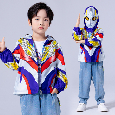 奥特曼风衣外套儿童春秋男孩衣服