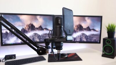 罗德/RODE NT1 AI-1 话筒声卡录音棚/室套装麦克风带防震架喷罩线