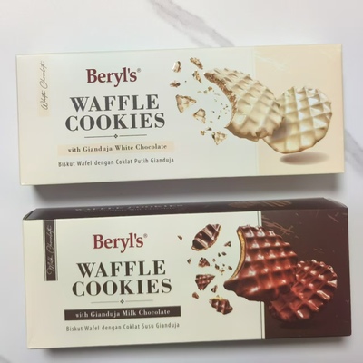 现货马来西亚原装进口Beryl's倍乐思华夫饼牛奶白巧克力80克零食