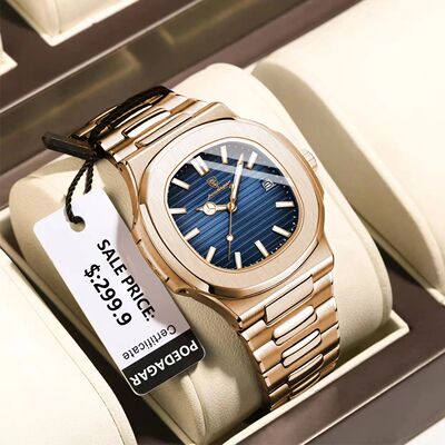 POEDAGAR Fashion Business Man Watch Waterproof Luminous Date