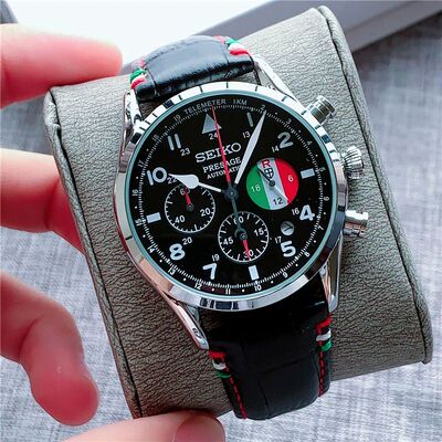 1:1copy MenQuatz Watches Classic Leather Strap Wrist Watch w