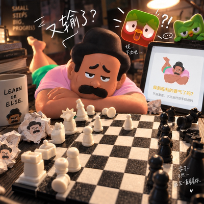 多邻国国际象棋奥斯卡卷轴套装