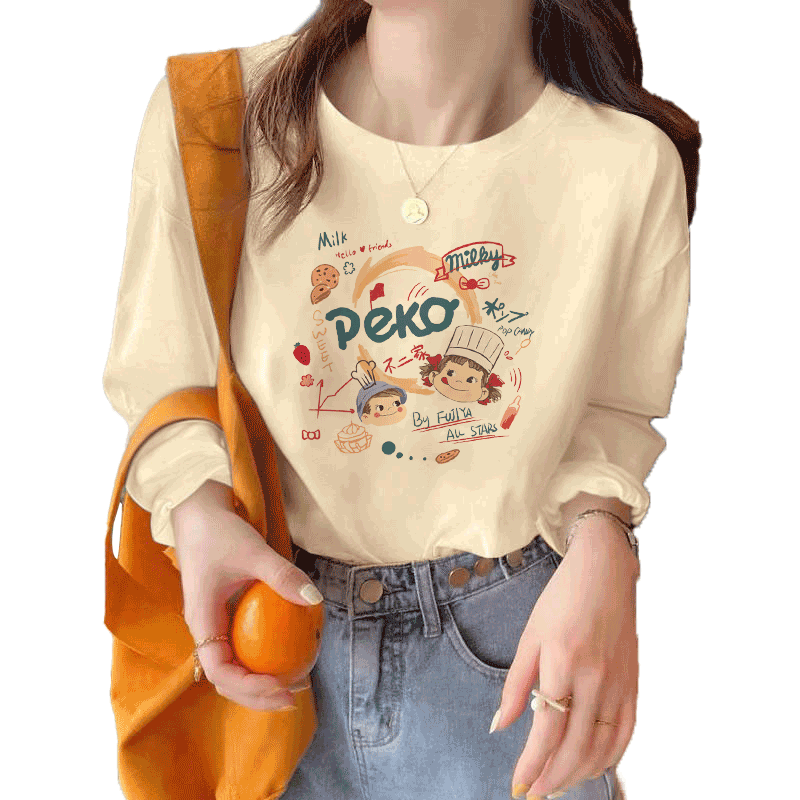 洋气减龄内搭加绒白色打底衫