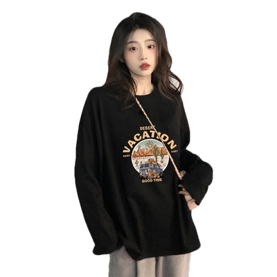 春秋季新款长袖t恤打底衫女内搭