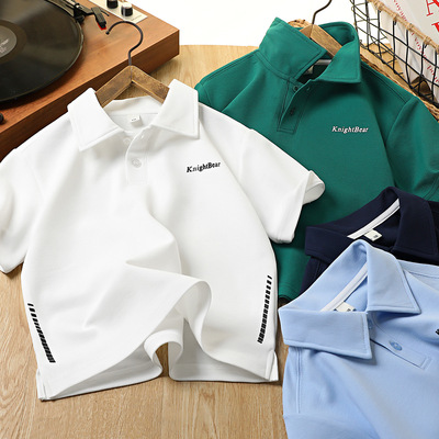 男童冰感POLO短袖夏季大童