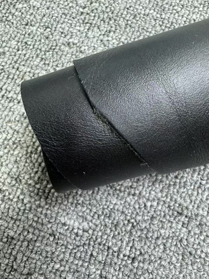 A746进口头层1.2mm黑色平纹牛皮微挺25平方英尺*6=150包邮