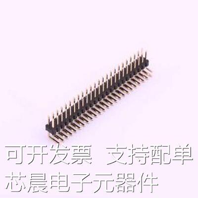 X6521WR-2x24H-C60D30 排针 间距:2.54mm 2x24P 弯插 方针 弯插,P