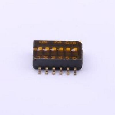 218-6LPSTR 拨码开关 SPST 25mA@24V 6位 SMD-12P,5.8x8.8mm原装
