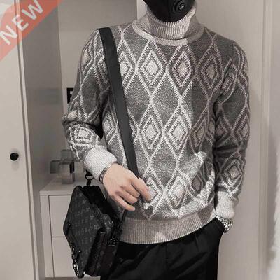 Autumn Winter Turtleneck Men Sweater Long Sleeve Casual Thic