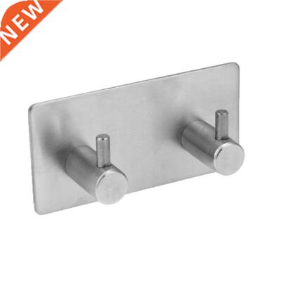 2 Holes Self Adhesive Wall Door Back Hooks Heavy Duty Clothe