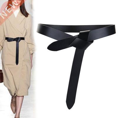 Newest Design Knot Cowskin Belts For Women Soft Real Leather