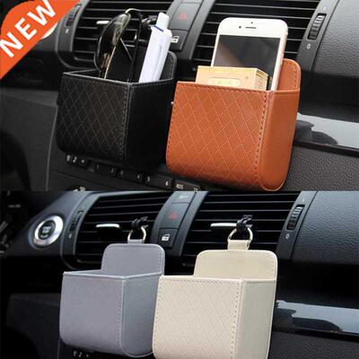 Car Storage Bag Air Vent Dashboard Tidy Hanging Leather Orga