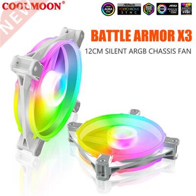 COOLMOON 16RGB LED Hydraulic Bearing PC Computer Case Coolin