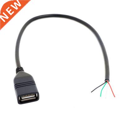 USB 2.0 A Type Female to 4 Wires Open Cable for  OEM Blac