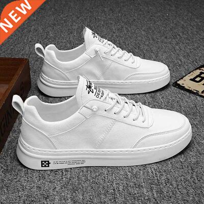 Men's White Shoes Skateboarding Shoes Low Top Men British