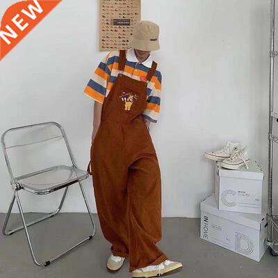 2022 Men's Retro Casual Pants Corduroy College Style Overall