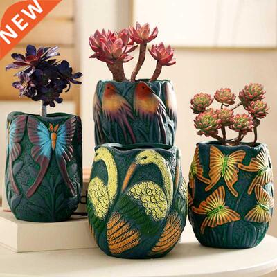 Vntage decor Bg flowerpot Bonsa pot ceramc Donczka