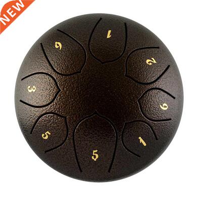 6 Inch Alloy Steel Tongue Drum C Key 8 Tones Hand Drum