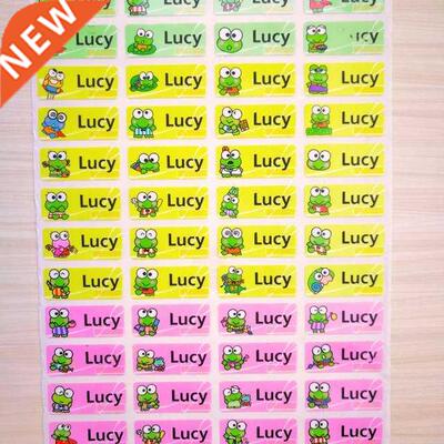 100PCS Cartoon Frog Sticker Pattern Custom Name Sticker Wate