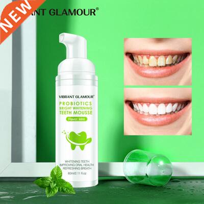 Tooth Whitening Mousse Mint Toothpaste Remove Plaque Stains