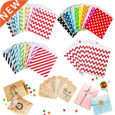 20Pcs 13*18cm Wave Dot Kraft Paper Candy Biscuit Bags