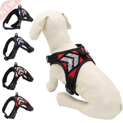 Cat Vest Harnesses Leash Lead ling Rhinestone Reflective
