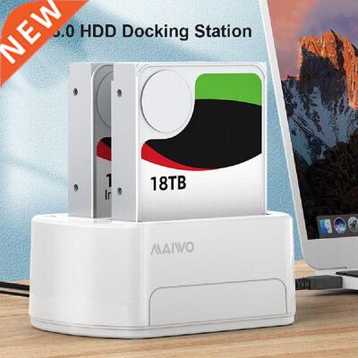 USB3.0 Dual Bay HDD Clone Docking Station Computer Hard