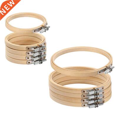 10pcs/set 8-0cm Wooden Embroidery Hoops Frame Set Bamboo Em