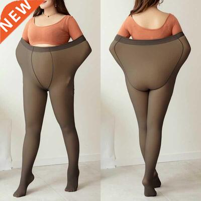 Plus Sze Fake Translucent Leggngs 90g Women Hgh Wast Sl