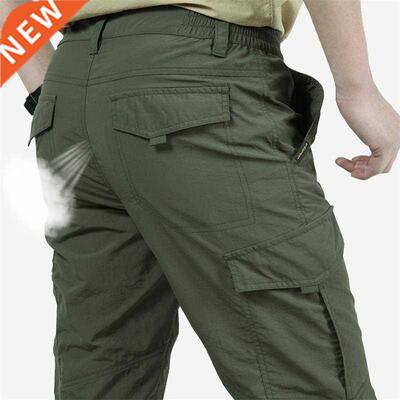 Men	s Lightweight Tactical Pants Breathable Summer Ca