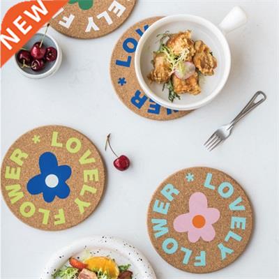 1PC Non-slp Cork Coasters Heat Resstant Wooden Cup Mat