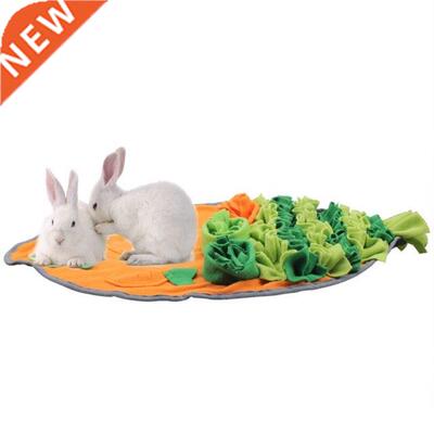 G6DA Rabbit Bunny Toy Snuffle Mat Stuffed Hay Dispensing Car