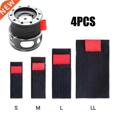 4pcs/Pack Portable Elastic Fishing Spo Belt Reel Protectio
