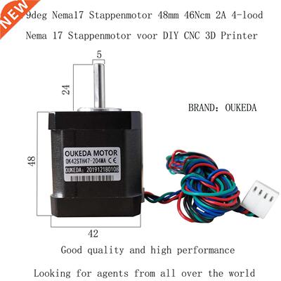 0.9deg Nema1748mm 46Ncm 2A