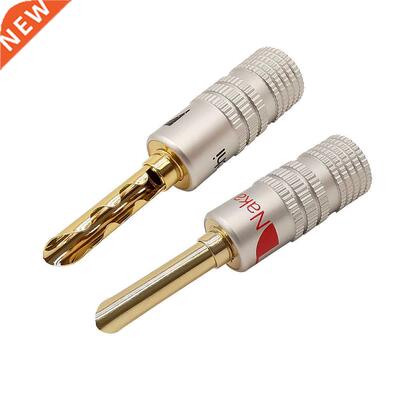 2Pcs Sawtooth 4mm Banana Plug Connector Audio Speaker Adatpe